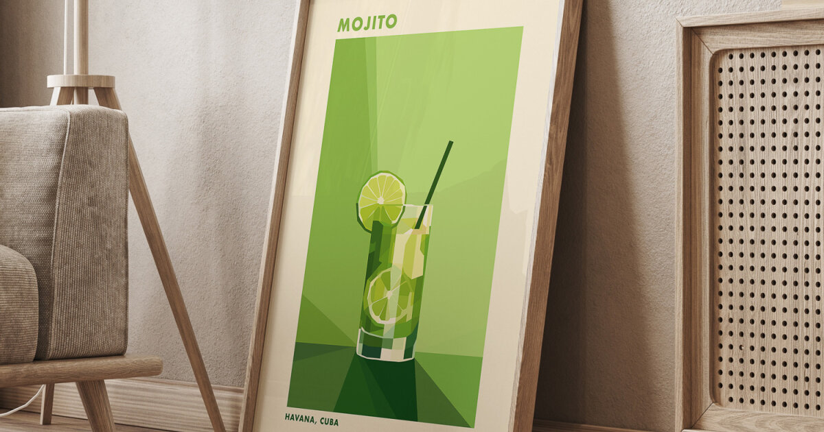 Mojito drink poster No.2 | Affisch, Plansch & Cocktail Poster